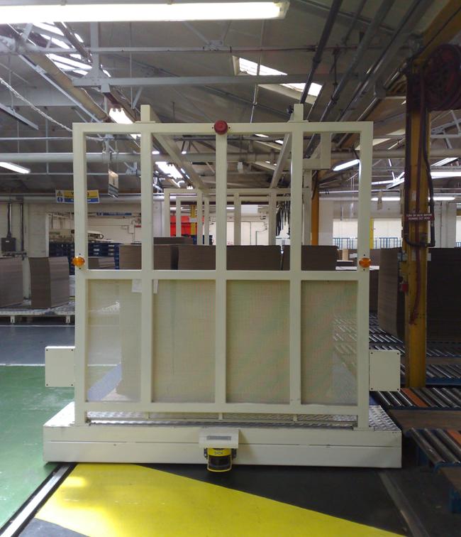 Automatic transfer cars for the Corrugated Board and Print Industries.